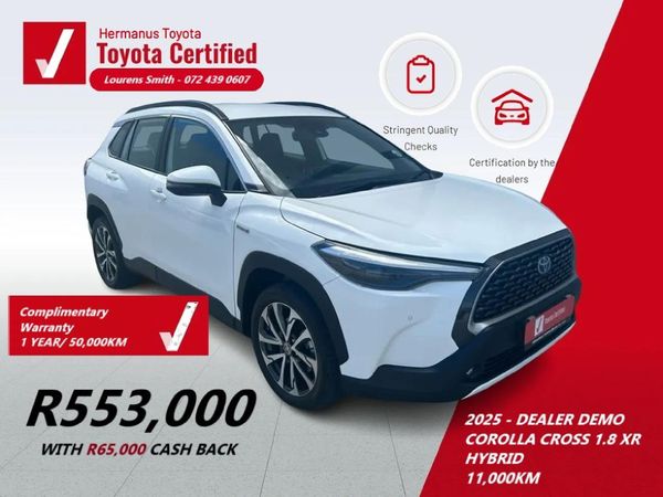 Used Toyota Corolla Cross 1.8 XR Hybrid for sale in Western Cape - Cars.co.za (ID::10265606)