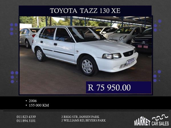 Used Toyota Tazz 130 XE for sale in Gauteng - Cars.co.za (ID::8581947)