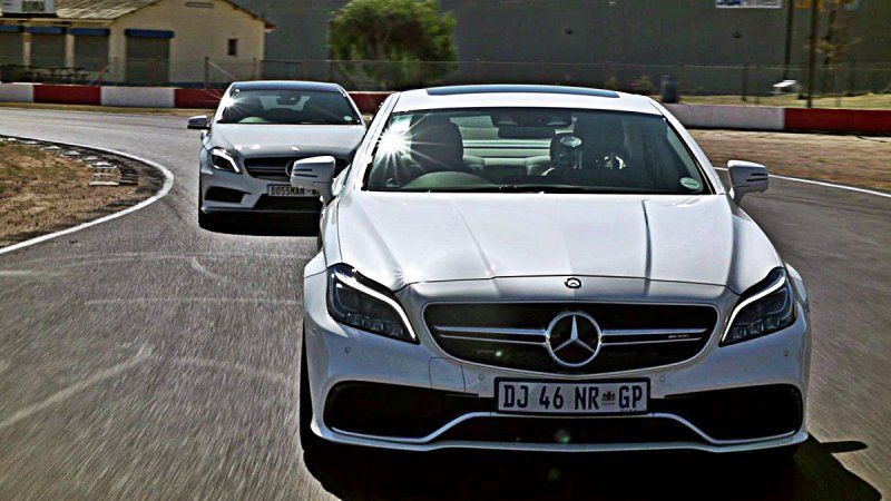 Drag Race: Mercedes A45 AMG vs CLS 63 AMG S