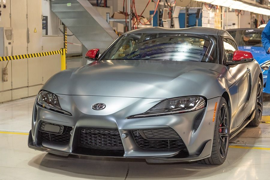 The First Toyota Supra Rolls Off The Line