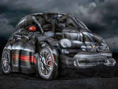 Human Fiat 500 Abarth comes alive
