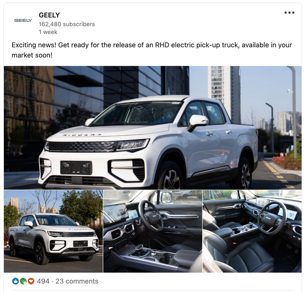 Could Geely return to SA with Riddara RD6 bakkie?
