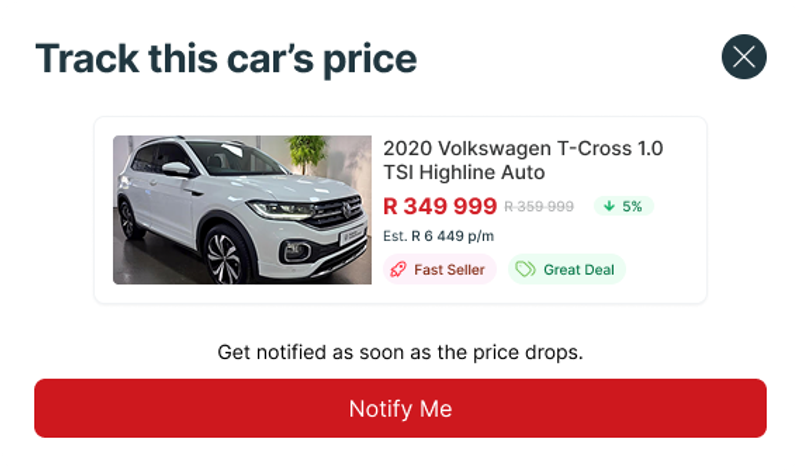 Cars.co.za Launches Price Track Alert